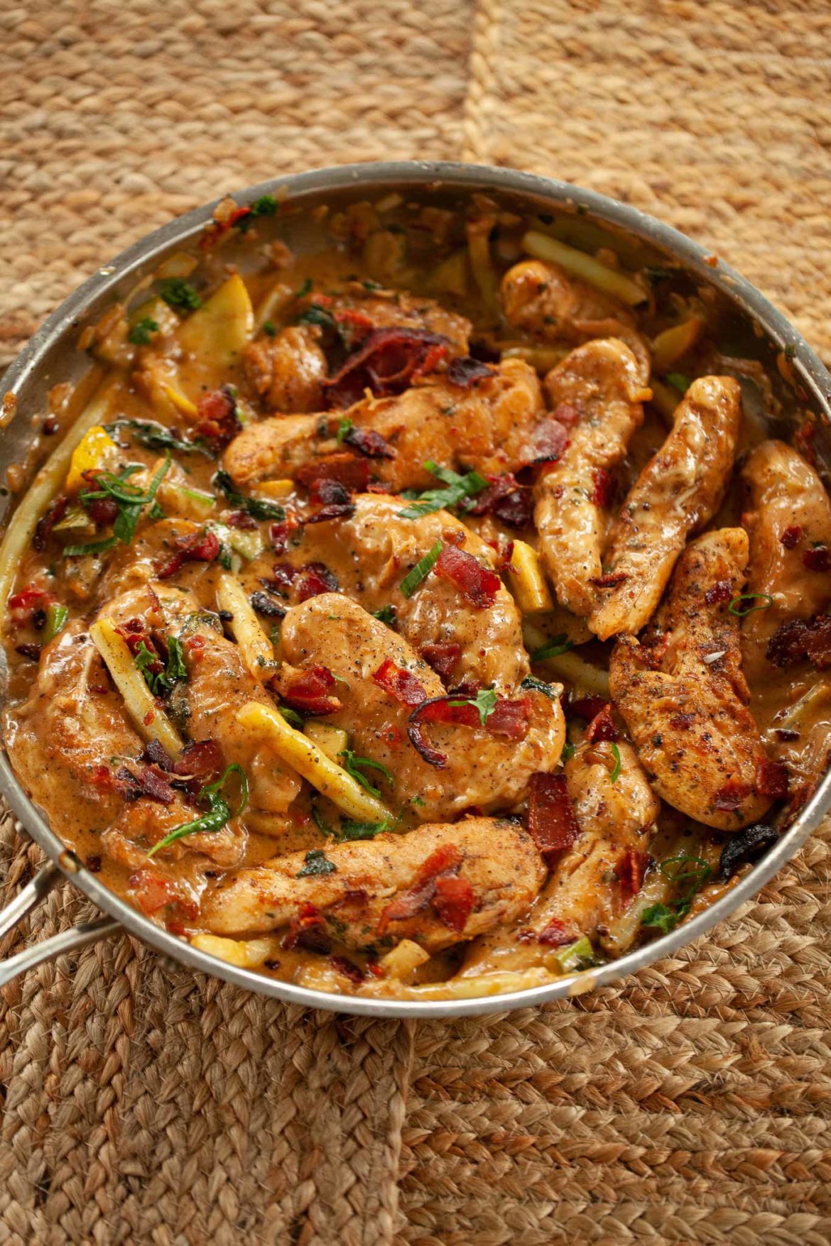 One-Pot Victory Garden Smash with Chicken and Caramelized Onion Cream ...